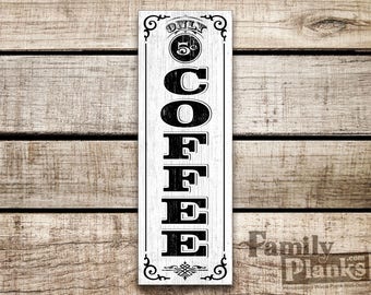 Vertical coffee sign | Etsy
