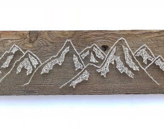 Mountain string art | Etsy