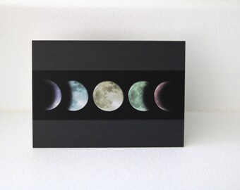 Moon Greeting Card Full Moon Smiles Repro Trade Card
