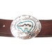Navajo Leander Nezzie Sterling Silver Bear Buckle With Chip