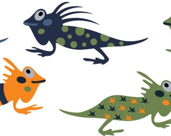 Lizard vinyl wall decal living room graphic 30x20