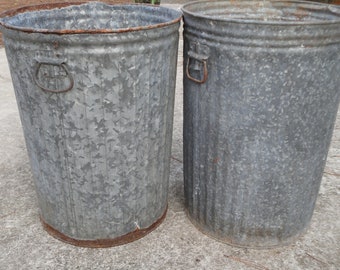 Vintage trash can | Etsy