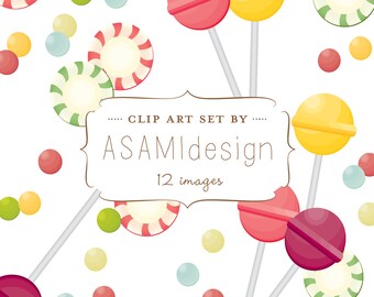 Lollipop clip art | Etsy