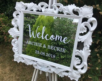 Mirror welcome sign | Etsy