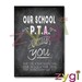 Printable PTA poster Chalkboard Our pta needs you Modern
