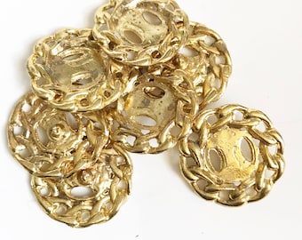 Gold coat buttons | Etsy