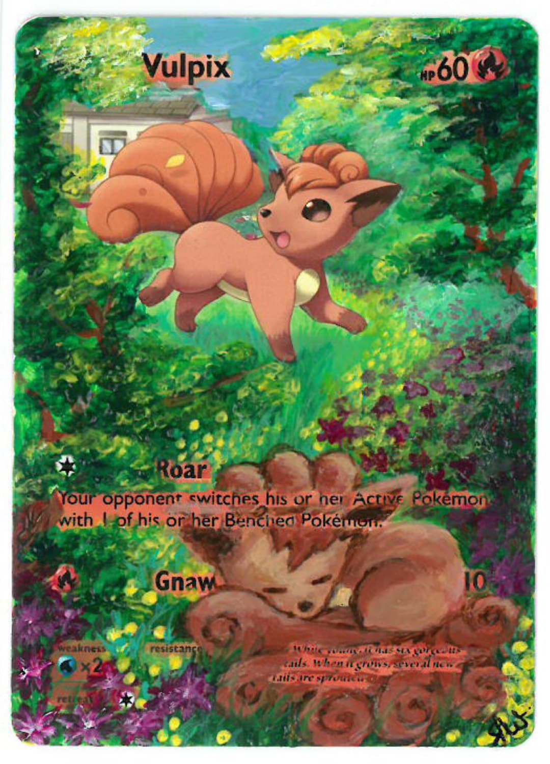 Vulpix Extended Art Pokemon Trading Card