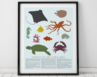 Coral reef art | Etsy