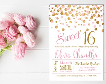 Sweet 16 invitation | Etsy