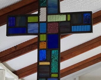 Stained glass cross | Etsy