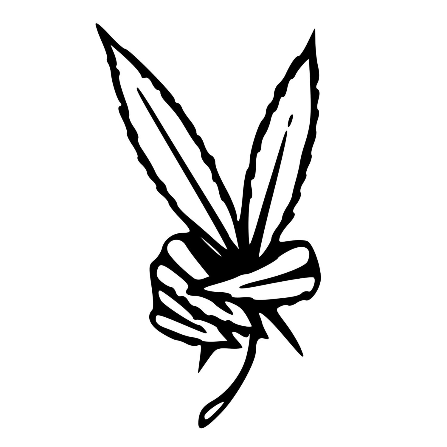 Marijuana Leaf Peace Sign Die-Cut Decal Car Window Wall Bumper