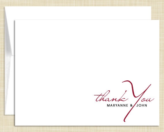 Personalized Thank You Note Cards Stationery Set Stylish
