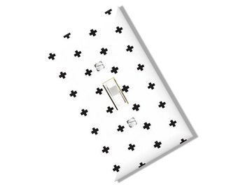 Yellow Floral Scroll Light Switch Cover Plate Homemade Multi