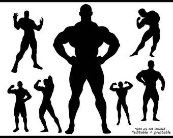 Bodybuilder dxf | Etsy