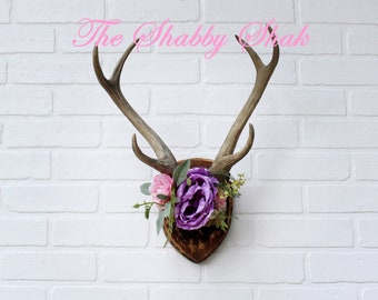 Antlers with flowers | Etsy
