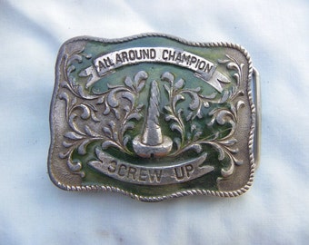 Funny belt buckle | Etsy