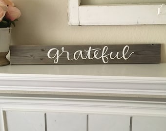 Grateful sign | Etsy