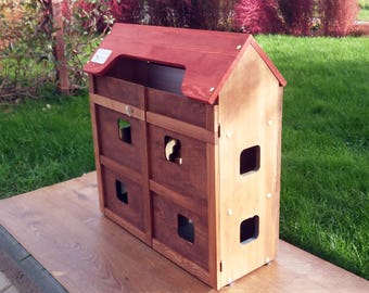 Wooden dollhouse | Etsy