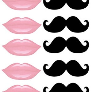 Lips and mustache | Etsy