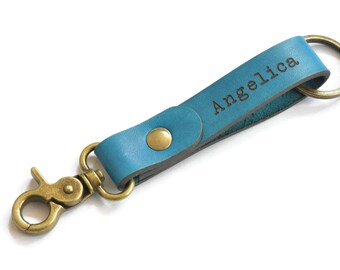 Leather key fob | Etsy