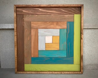 Wood quilt block | Etsy