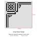Corner Stencil Reusable Template 022 for Wall DIY decor