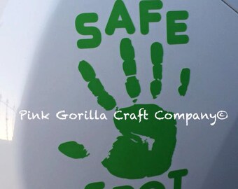 Safety Spot Kids Hand Car Magnet/ Toddler Child Handprint Car