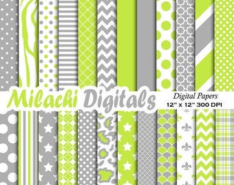 Lime green and grey | Etsy