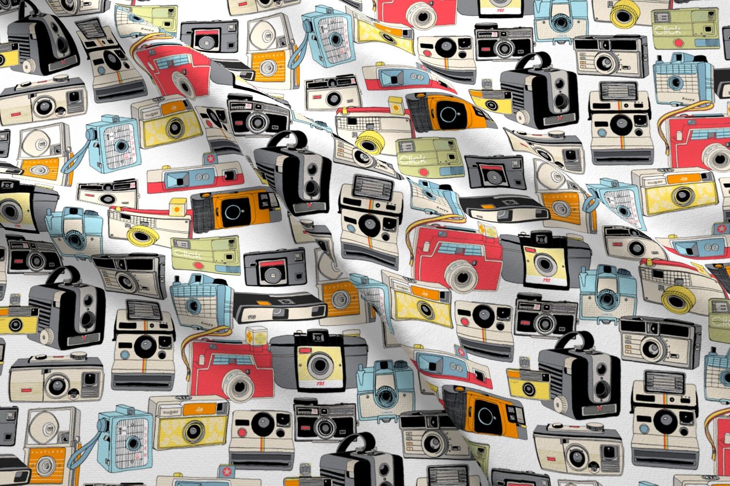 Retro Camera Fabric Make It Snappy By Pennycandy Vintage