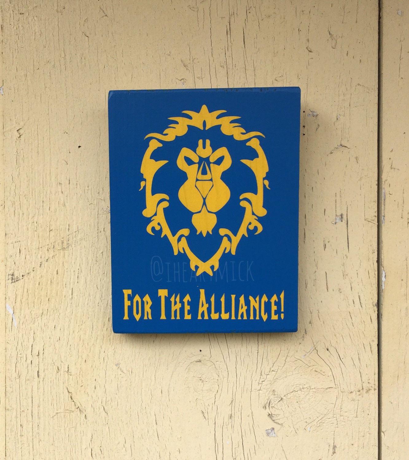 World of Warcraft Alliance Symbol 9 x 12 inch Wood Sign