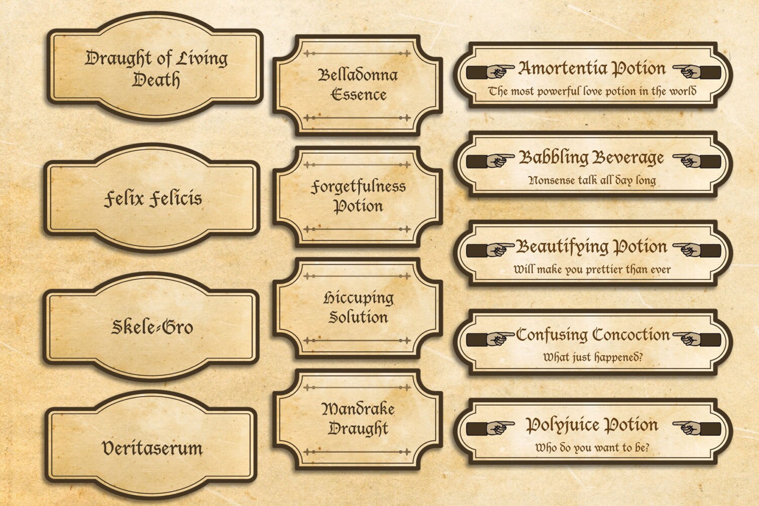 Harry Potter Labels Party Printables Harry Potter Party Free 