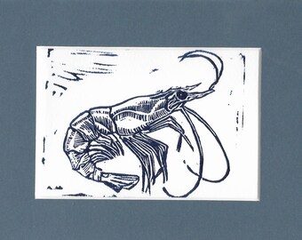 Shrimp print | Etsy