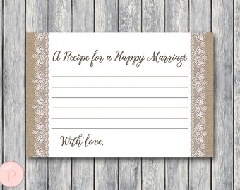 Recipe for marriage | Etsy