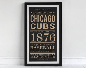 Cubs poster | Etsy