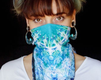 Weed Dust Mask Marijuana Leaf Cannabis Bandana Scarf 420 EDM