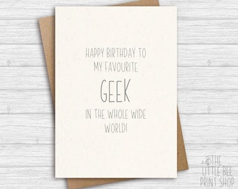 Geek birthday card | Etsy