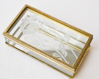 Vintage glass box | Etsy