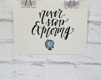 Never stop exploring | Etsy