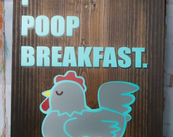 Chicken poop sign | Etsy