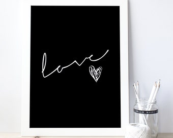 Love wall art | Etsy
