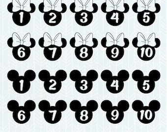 Minnie mouse numbers | Etsy