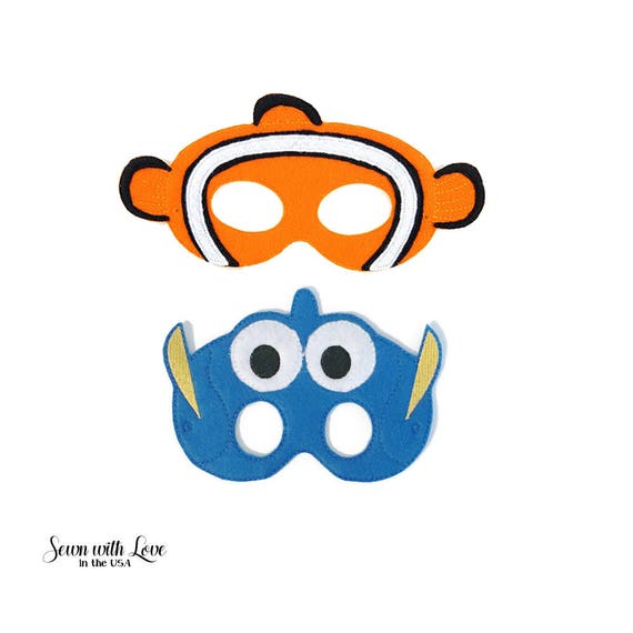 Items similar to Nemo & Dory Mask | Finding Nemo | Finding Dory | Clown ...