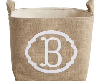 Burlap basket | Etsy