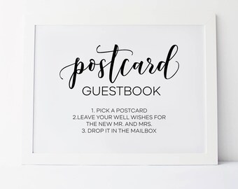 Printable Wedding Guest Book Sign Wedding Reception Signs