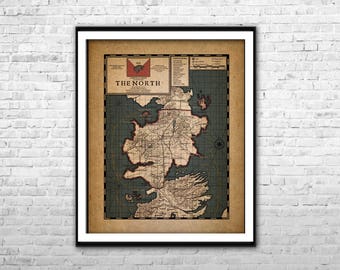 Westeros map | Etsy