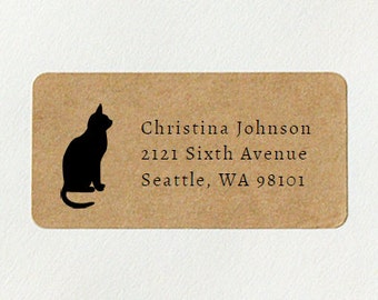 Cat address labels | Etsy