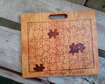 Puzzle cutting board | Etsy