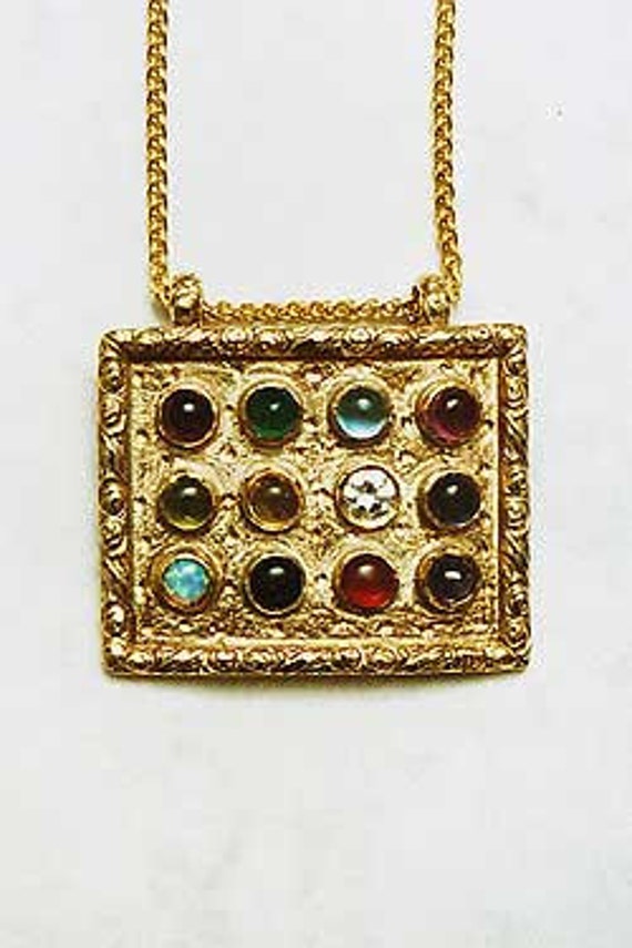 12 Tribes Necklace.14k Gold 12 Tribes Of Israel.Ephod