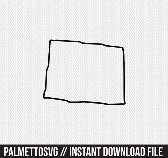 colorado state outline svg dxf file stencil monogram frame