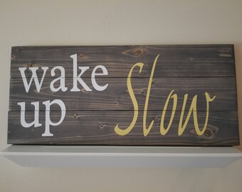 Wake up sign | Etsy